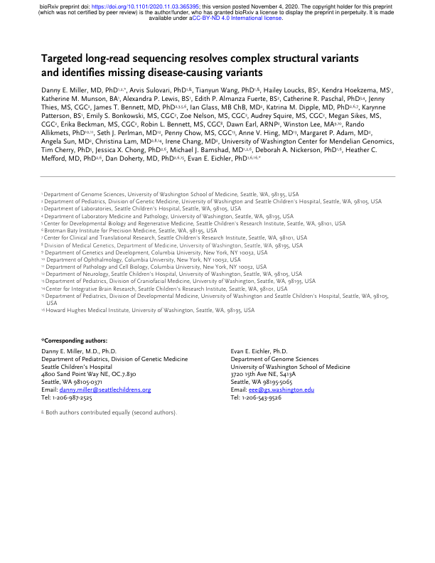 Targeted long-read sequencing resolves complex structural variants and ...