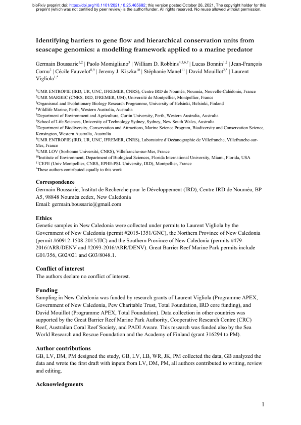 Identifying barriers to gene flow and hierarchical conservation units ...