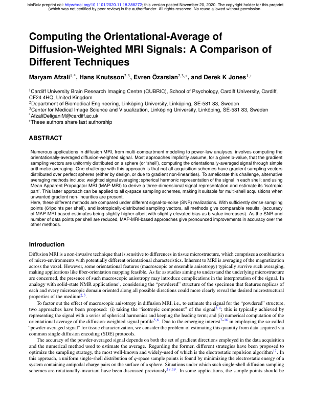 Computing the Orientational-Average of Diffusion-Weighted MRI Signals ...