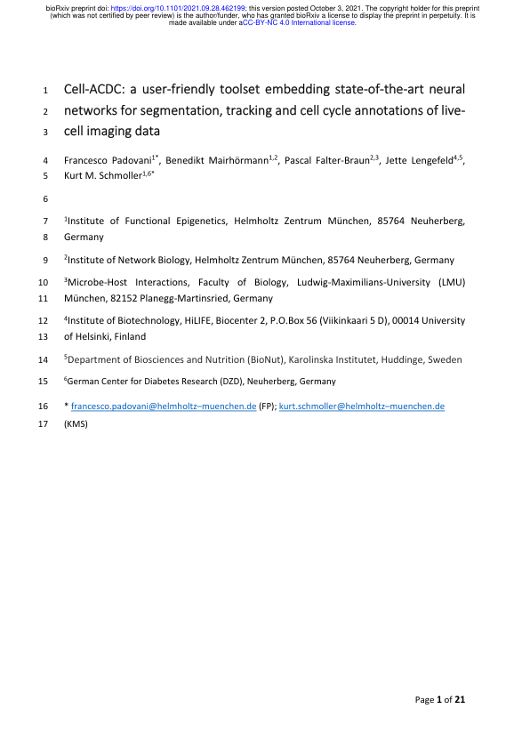 Cell-ACDC: a user-friendly toolset embedding state-of-the-art neural networks for segmentation ...