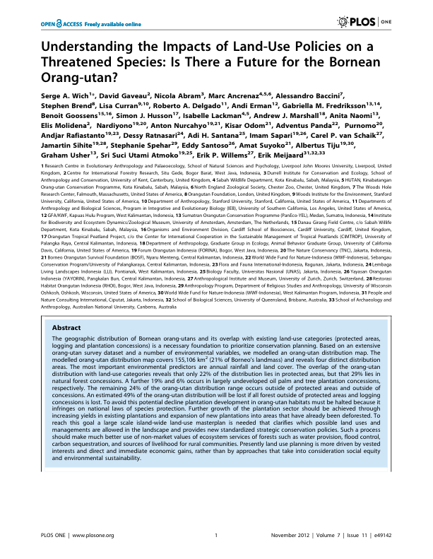 Understanding the Impacts of Land-Use Policies on a Threatened Species ...