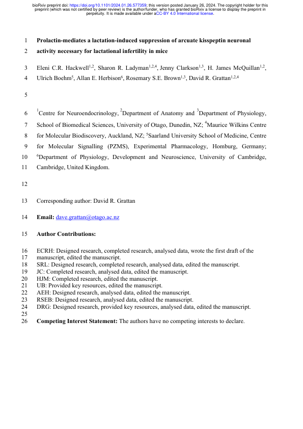 Prolactin-mediates a lactation-induced suppression of arcuate ...
